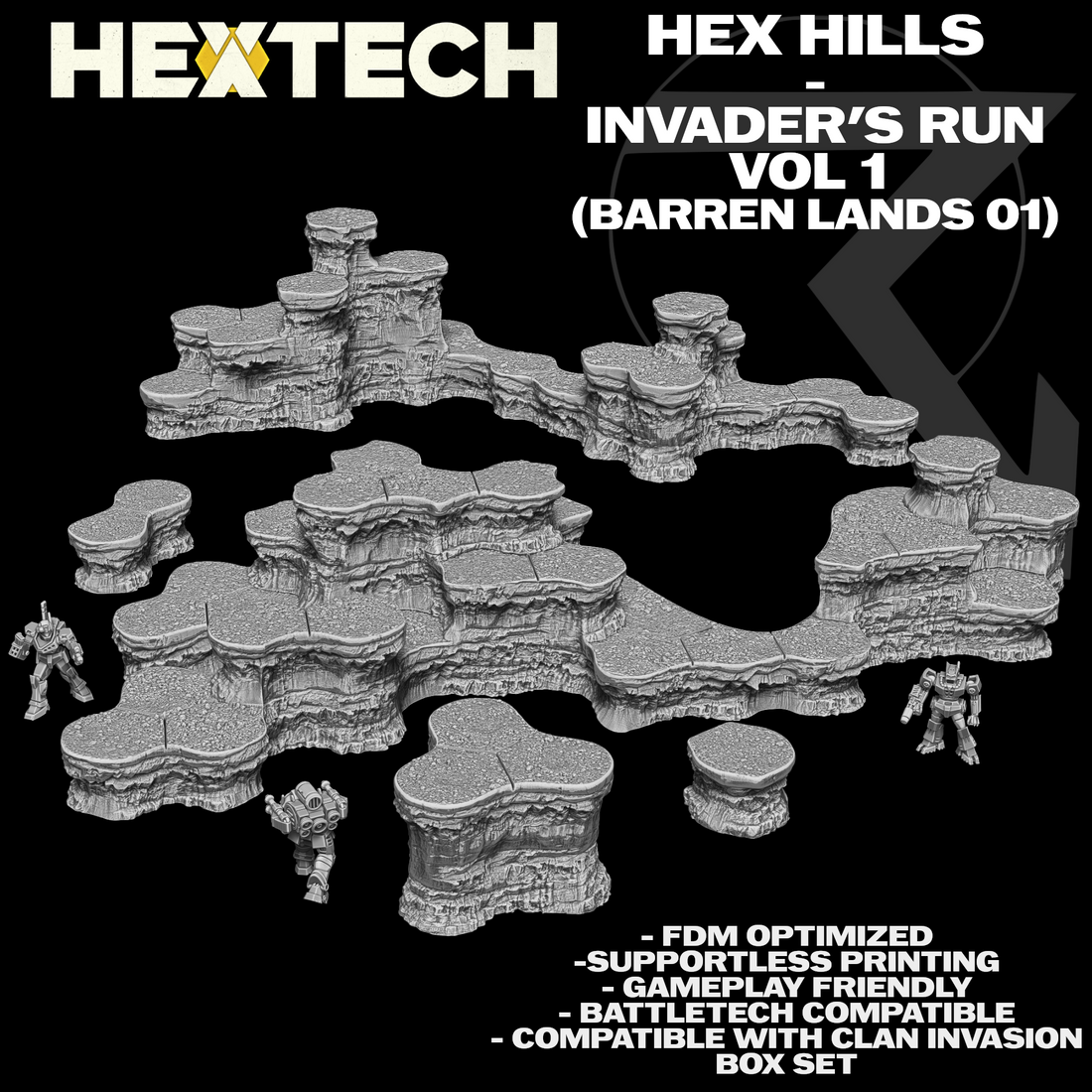 HEXTECH: Hex Hills - Invader's Run/Clan Invasion Box Map Compatible ...